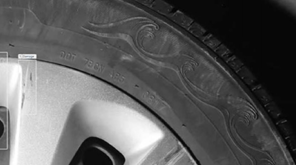 Tire sidewall inspection scanner