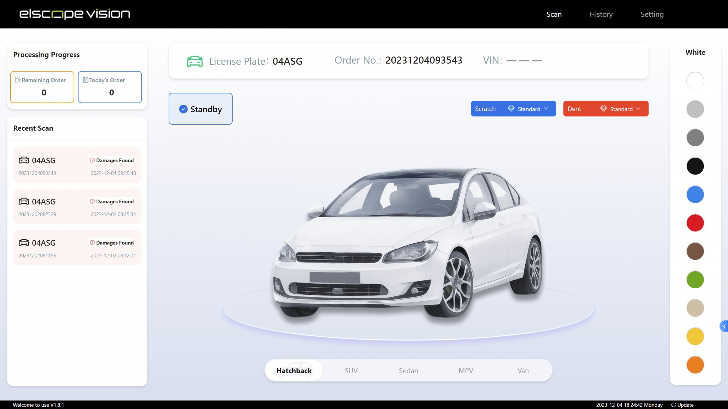 Car all-body damage inspection