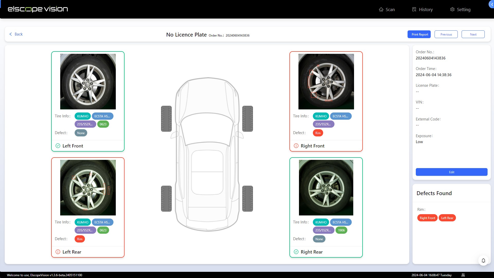 Tire sidewall inspection scanner