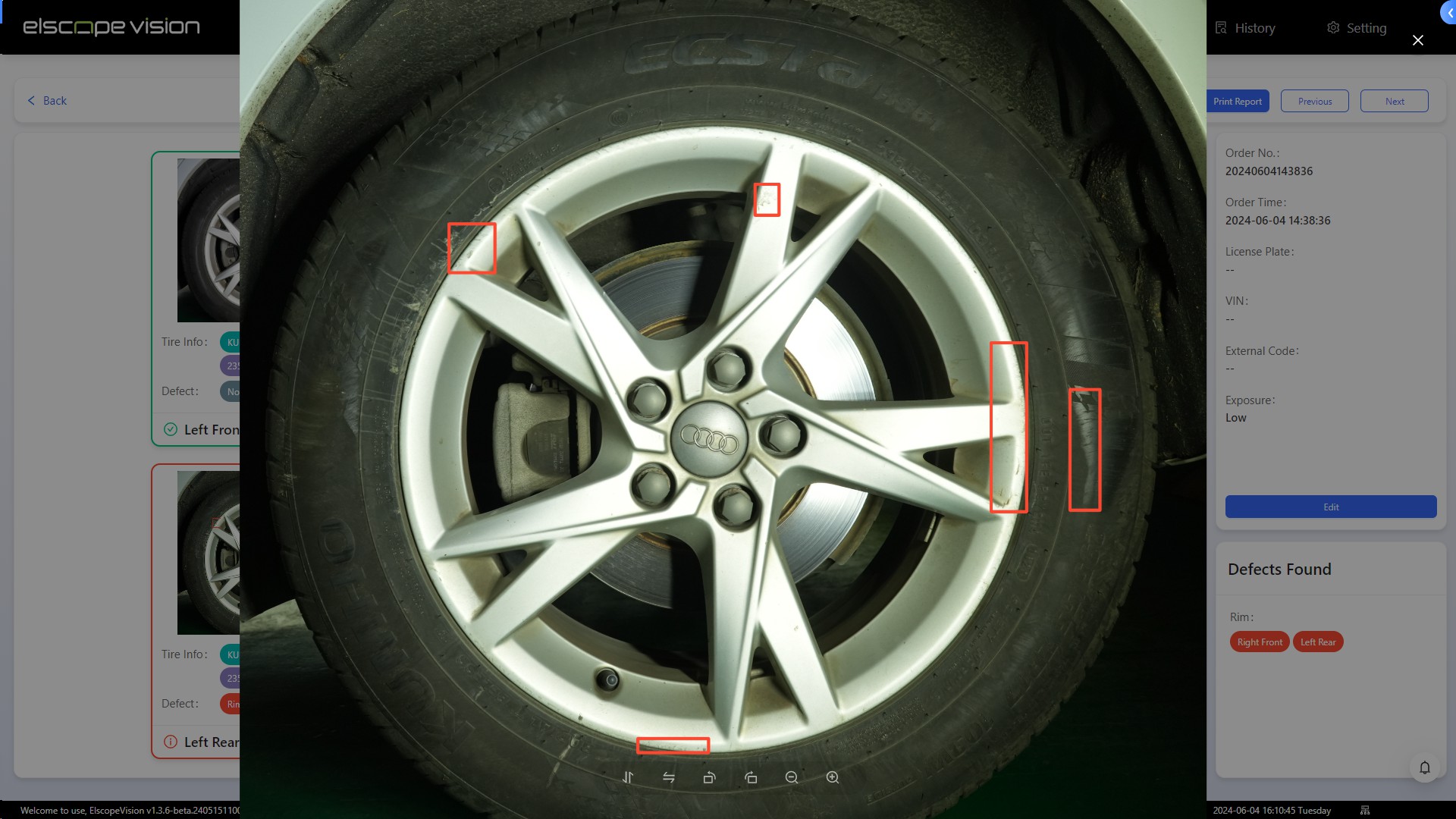 Tire sidewall inspection scanner