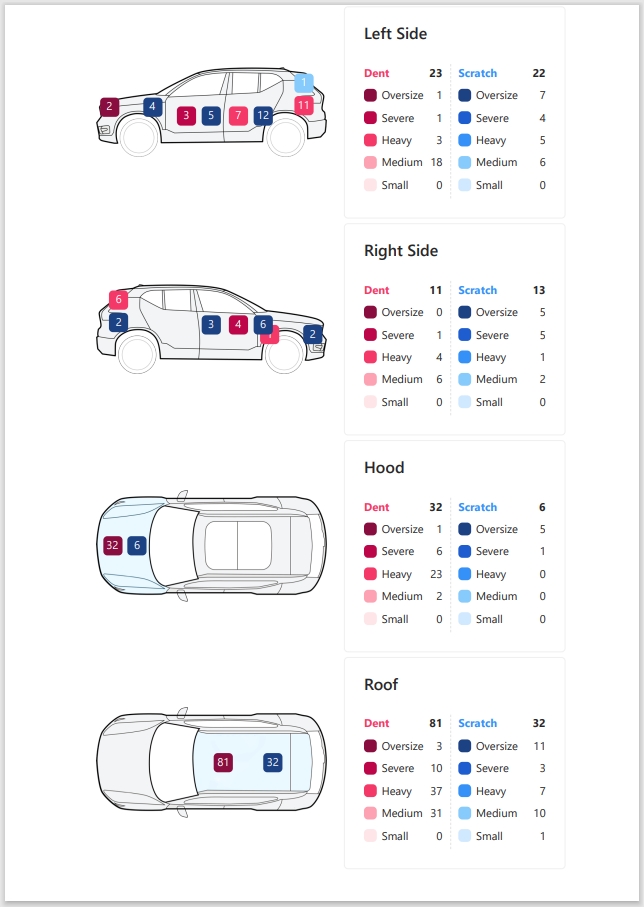 Car all-body damage inspection